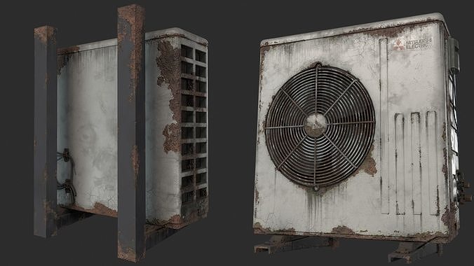 Rusty Air Conditioner free VR / AR / low-poly 3D model | CGTrader