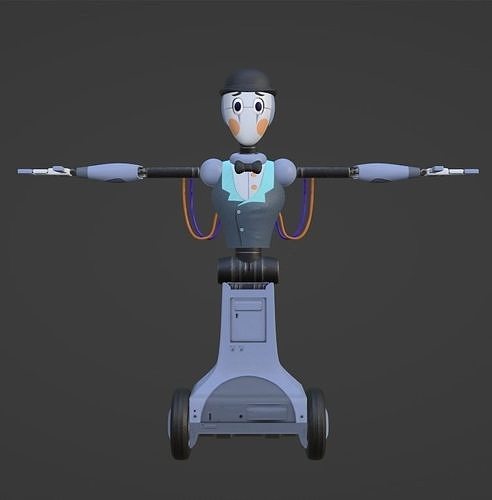 3D model Comedian Bot--FNAF Security Breach VR / AR / low-poly | CGTrader