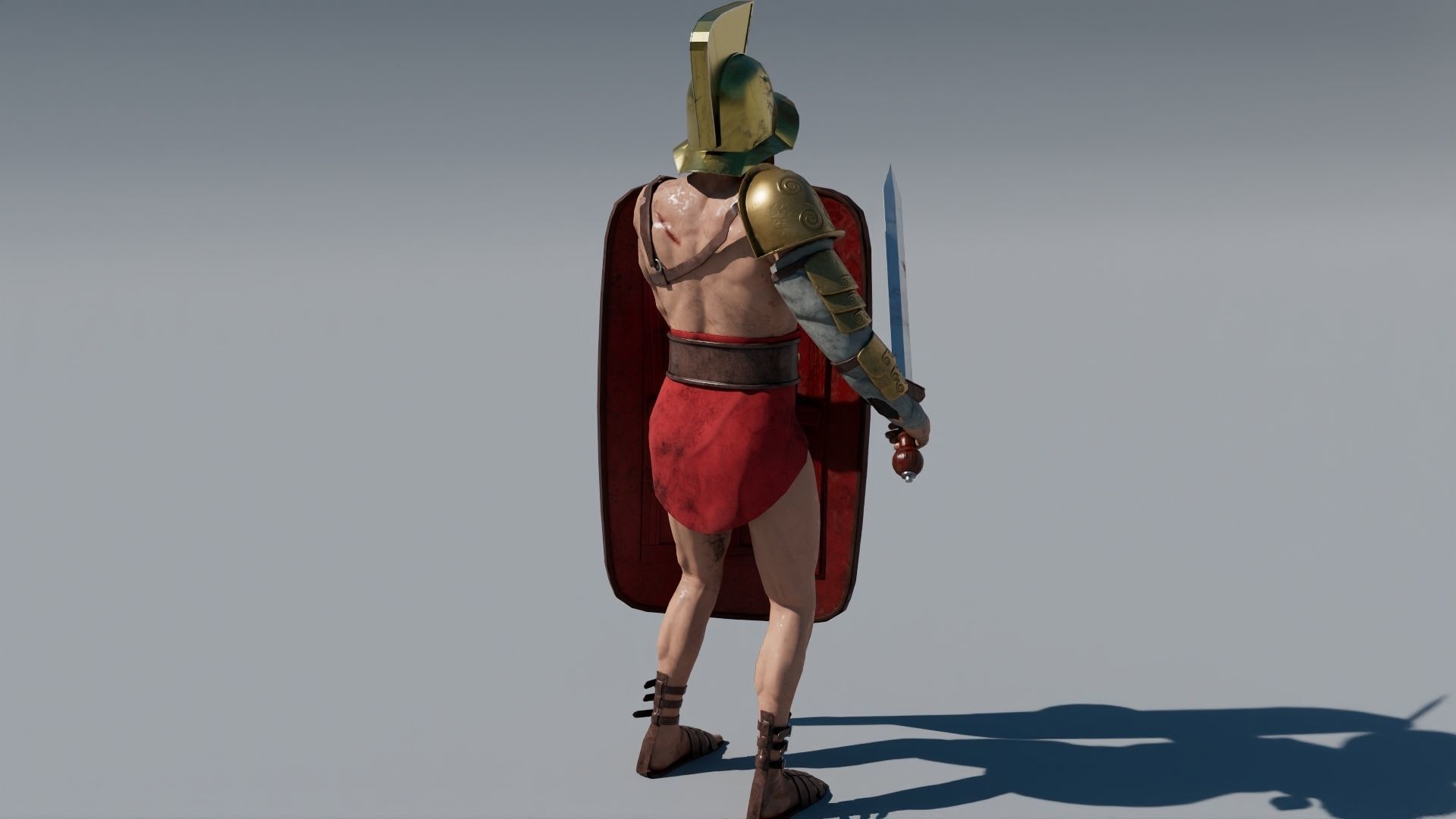 3D model Murmillo gladiator game asset VR / AR / low-poly | CGTrader