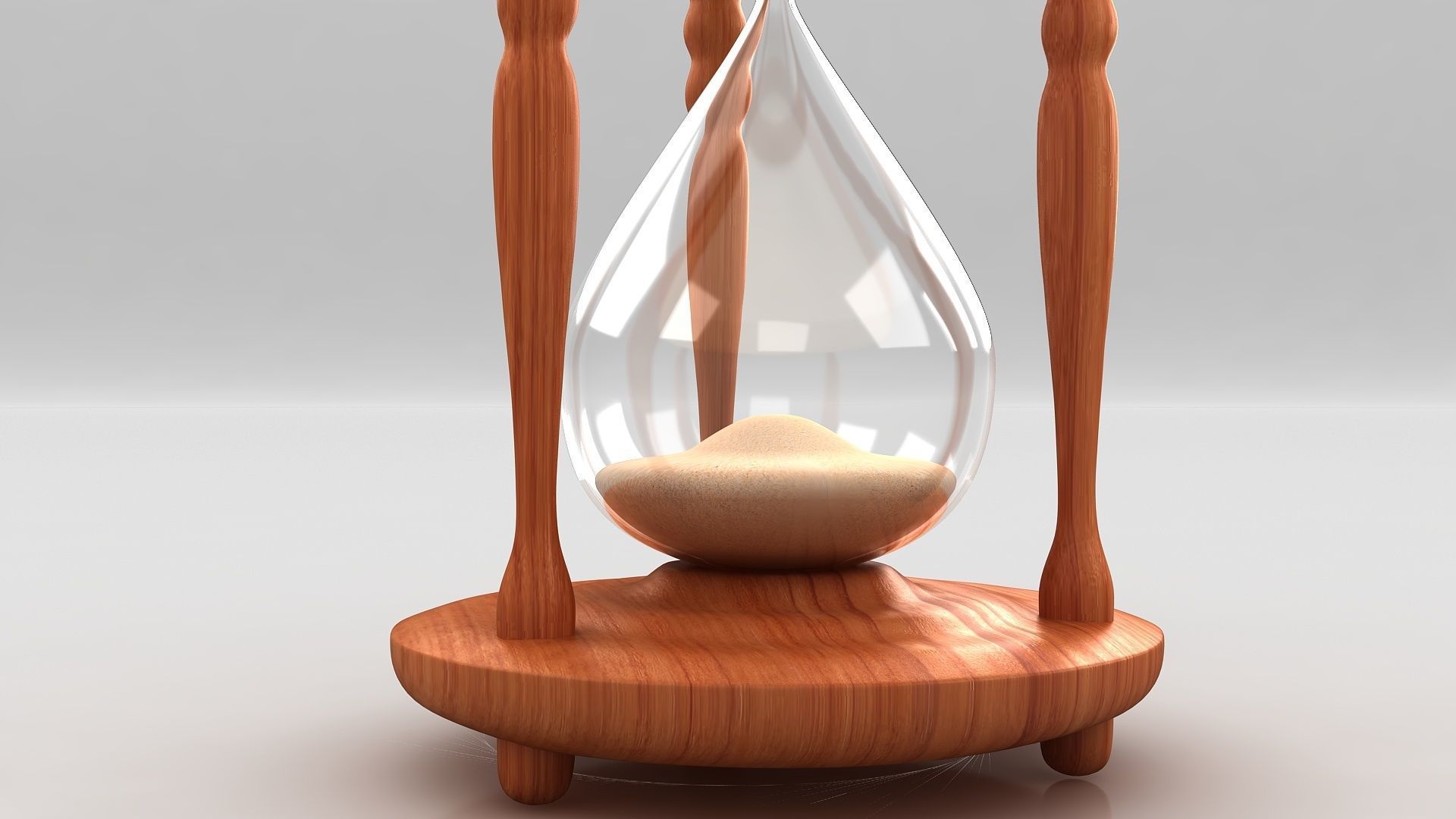 Antique Wood Hourglass Timer - Sand Clock 3D model | CGTrader