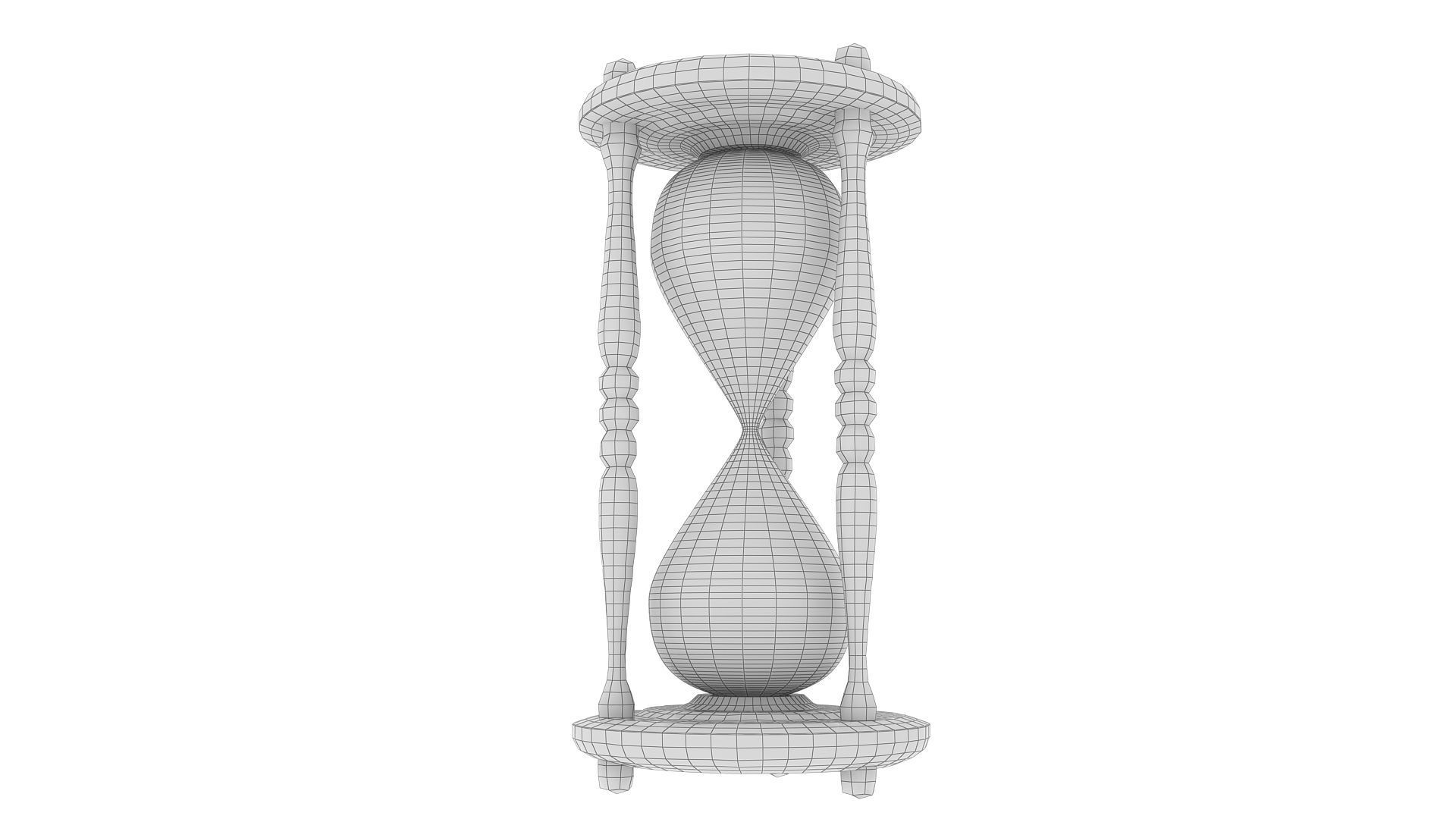 Antique Wood Hourglass Timer - Sand Clock 3D model | CGTrader