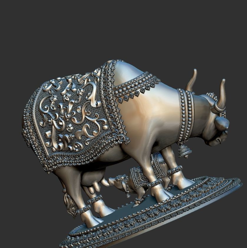 kamdhenu cow 3D print model 3D model 3D printable | CGTrader