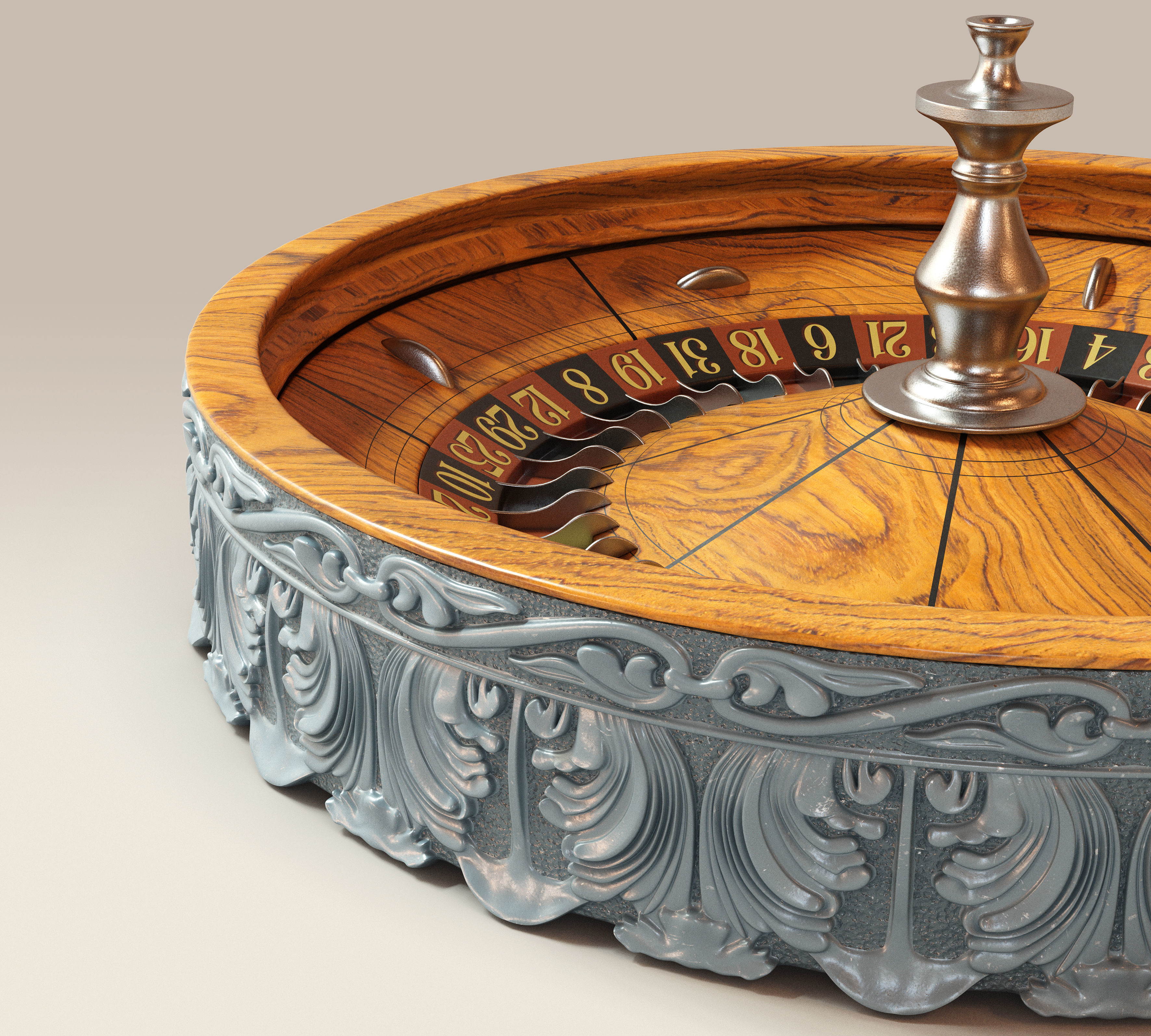 Vintage Roulette Wheel 3D model | CGTrader
