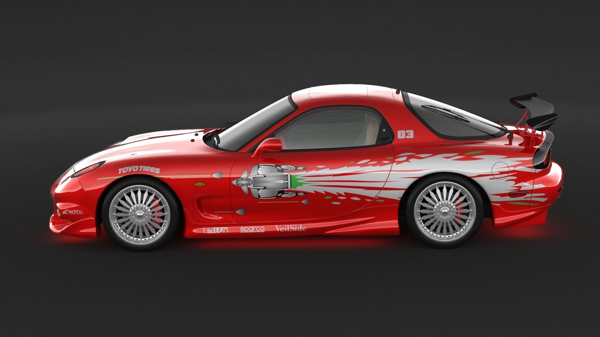 Mazda RX-7 3D model | CGTrader