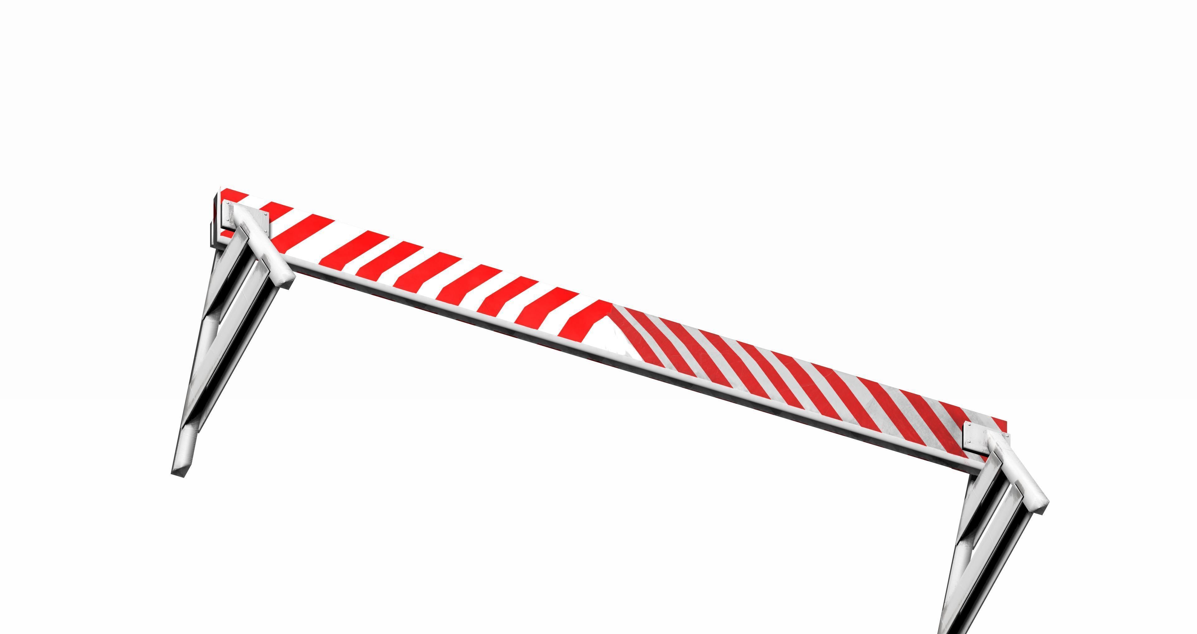 3D model Triangle feeted long strip traffic barrier VR / AR / low-poly ...