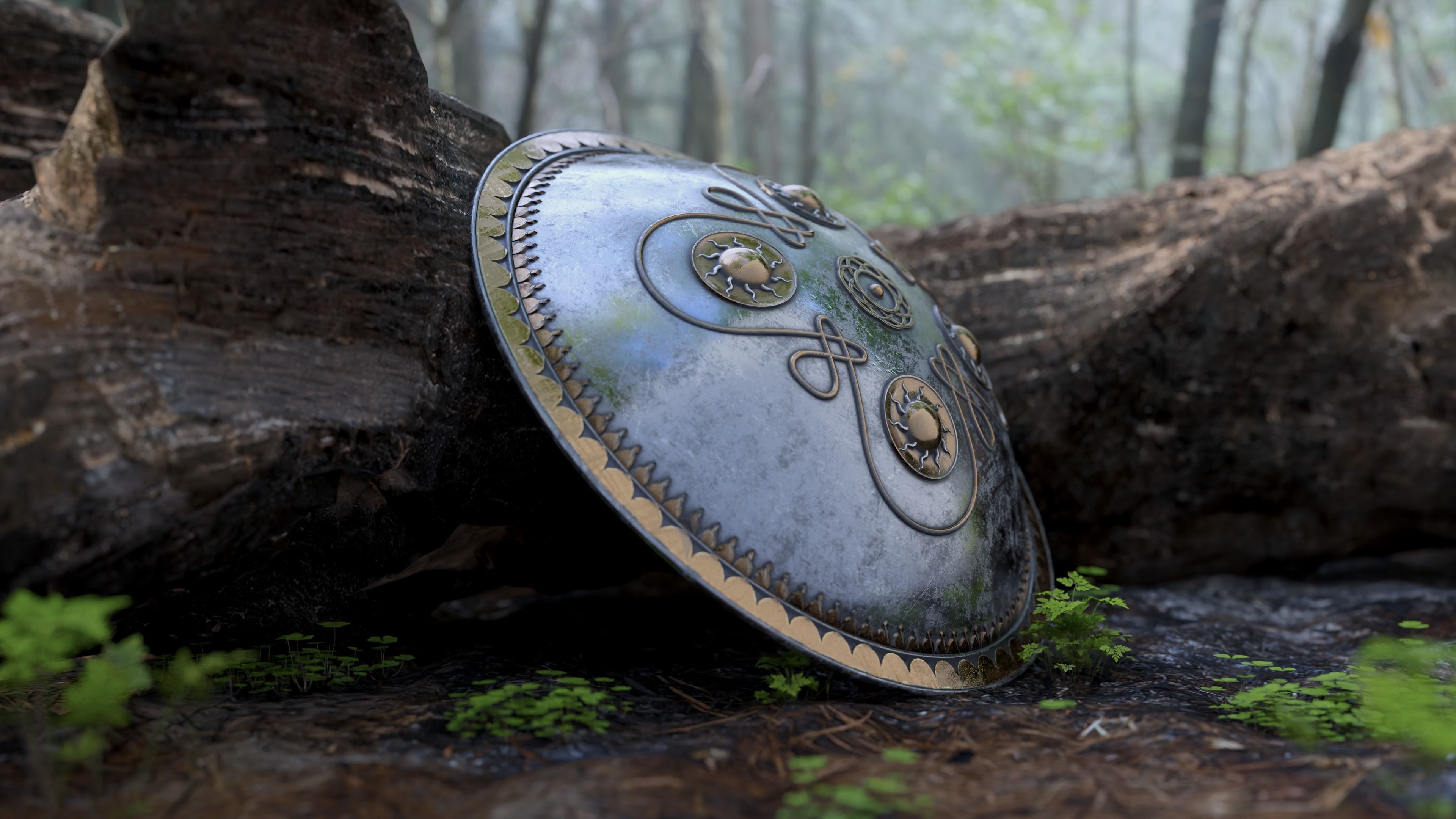 Ancient Indian Sri Lankan Shield with 4K textures 3D model | CGTrader