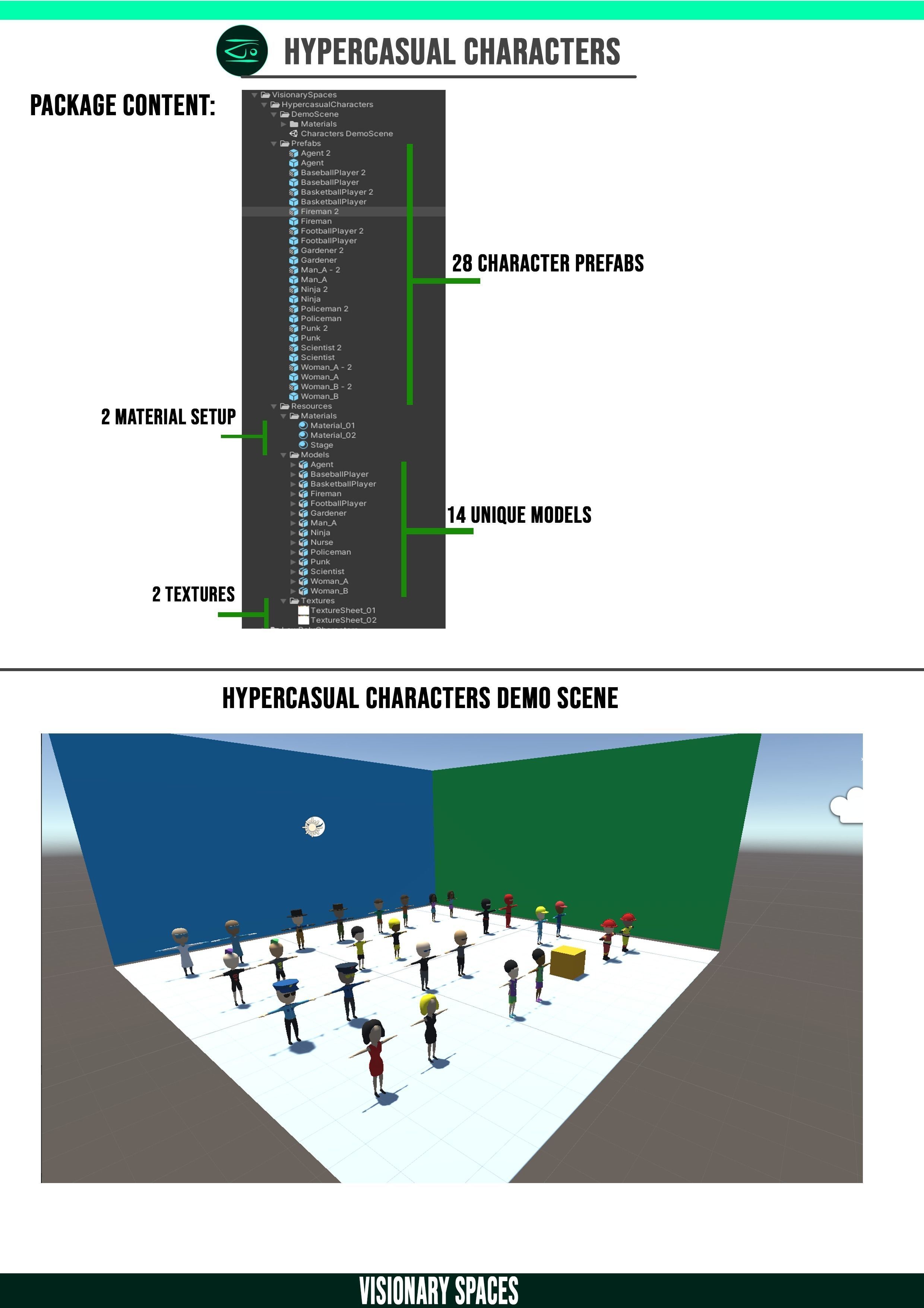 3D model Rigged Hypercasual Characters VR / AR / low-poly | CGTrader