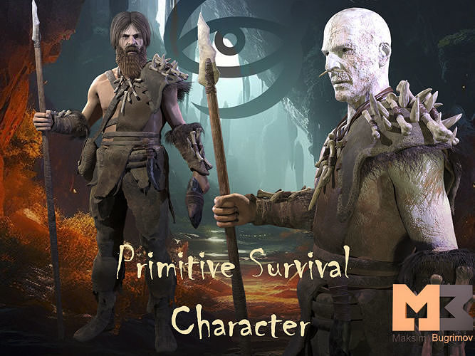 3D model Primitive Survaival Character 01 VR / AR / low-poly | CGTrader