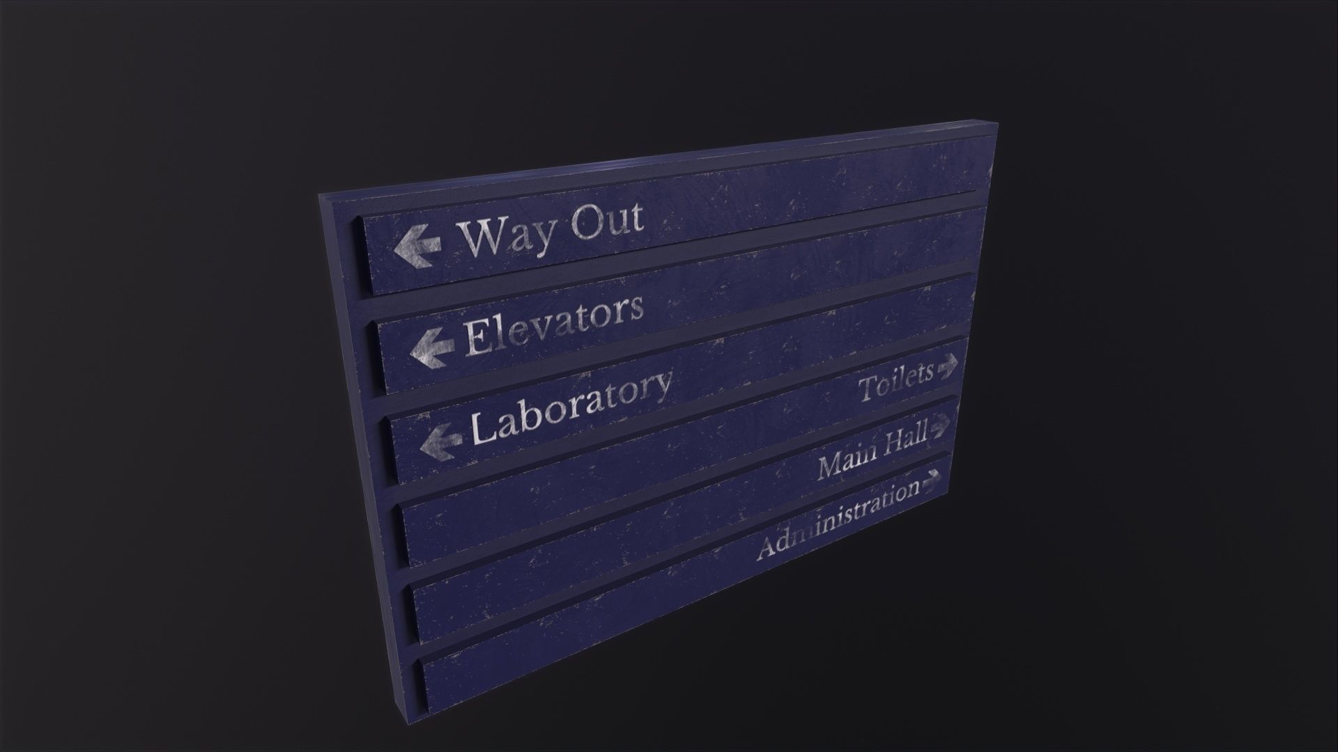 3D model Hospital direction sign 3D Model VR / AR / low-poly | CGTrader