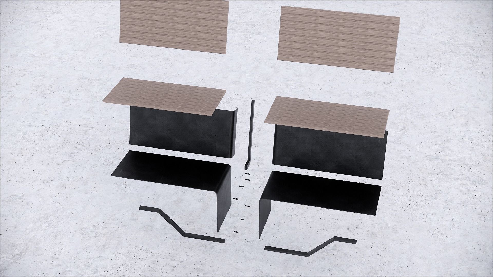 modular urban furniture collection 3D model | CGTrader