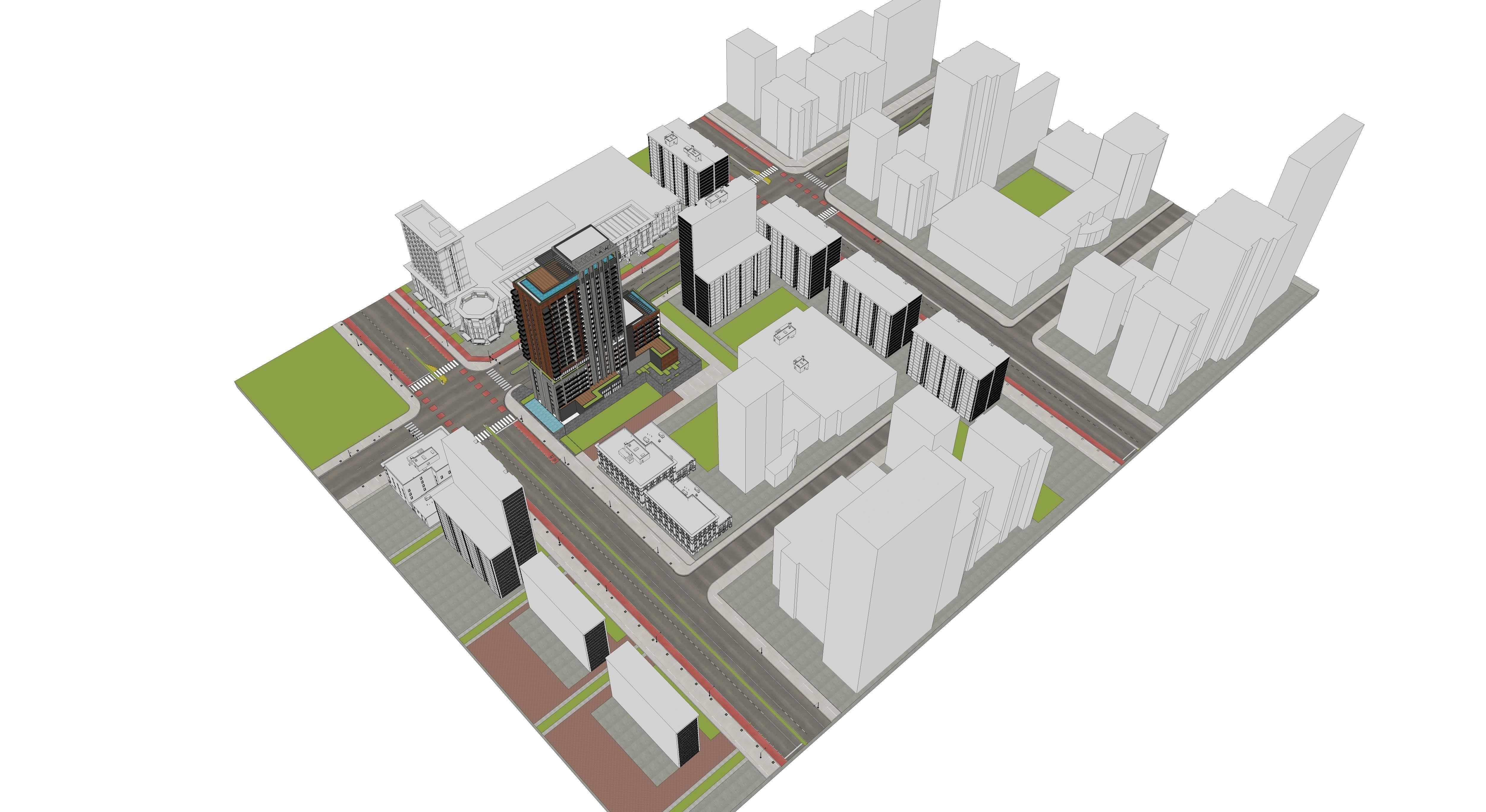 Residential high rise building 3D model 3D model | CGTrader