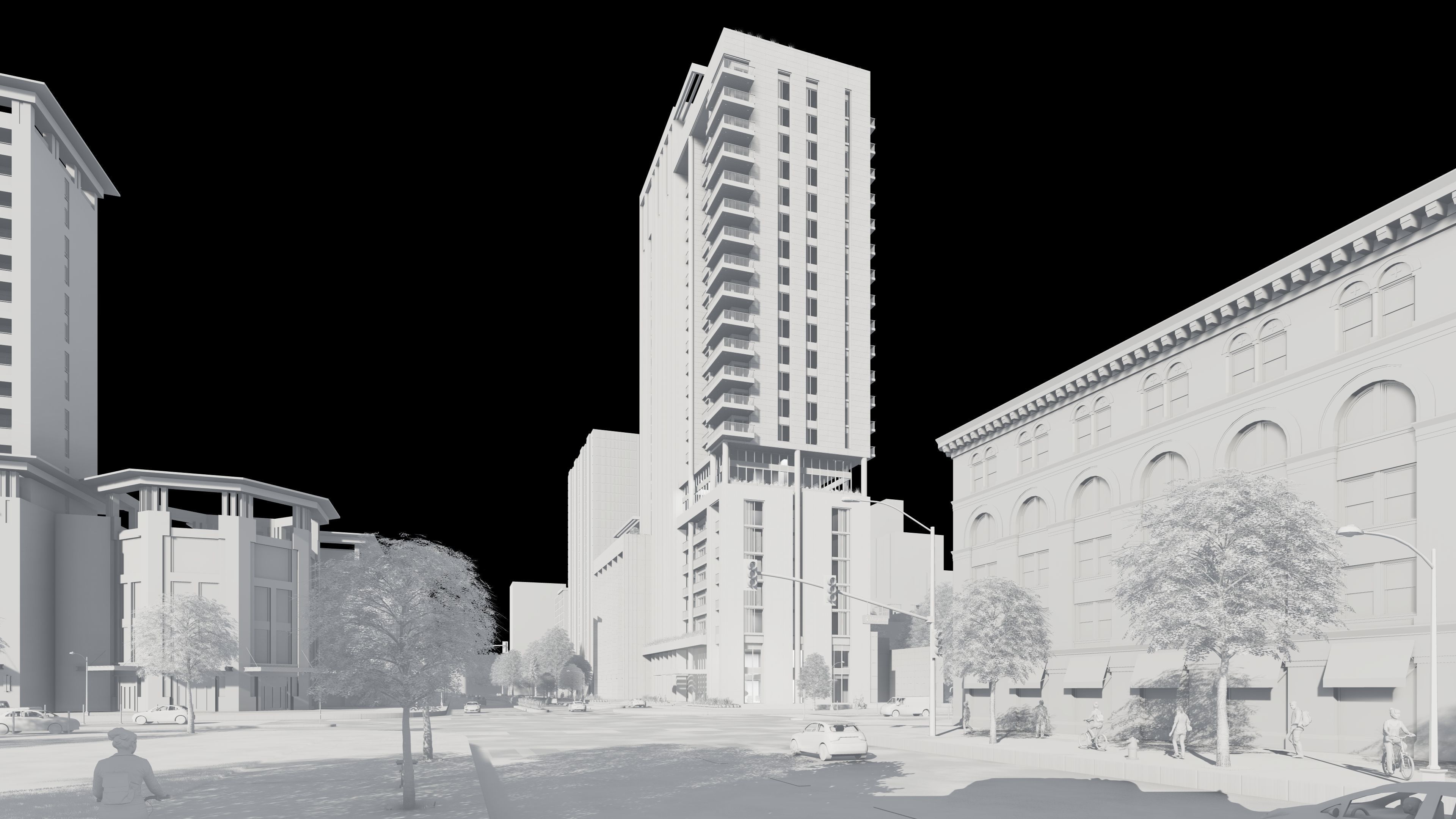 Residential high rise building 3D model 3D model | CGTrader