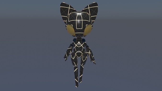 3D model Sci-Fi Futuristic Cat Robot Model Rigged Animated VR / AR ...