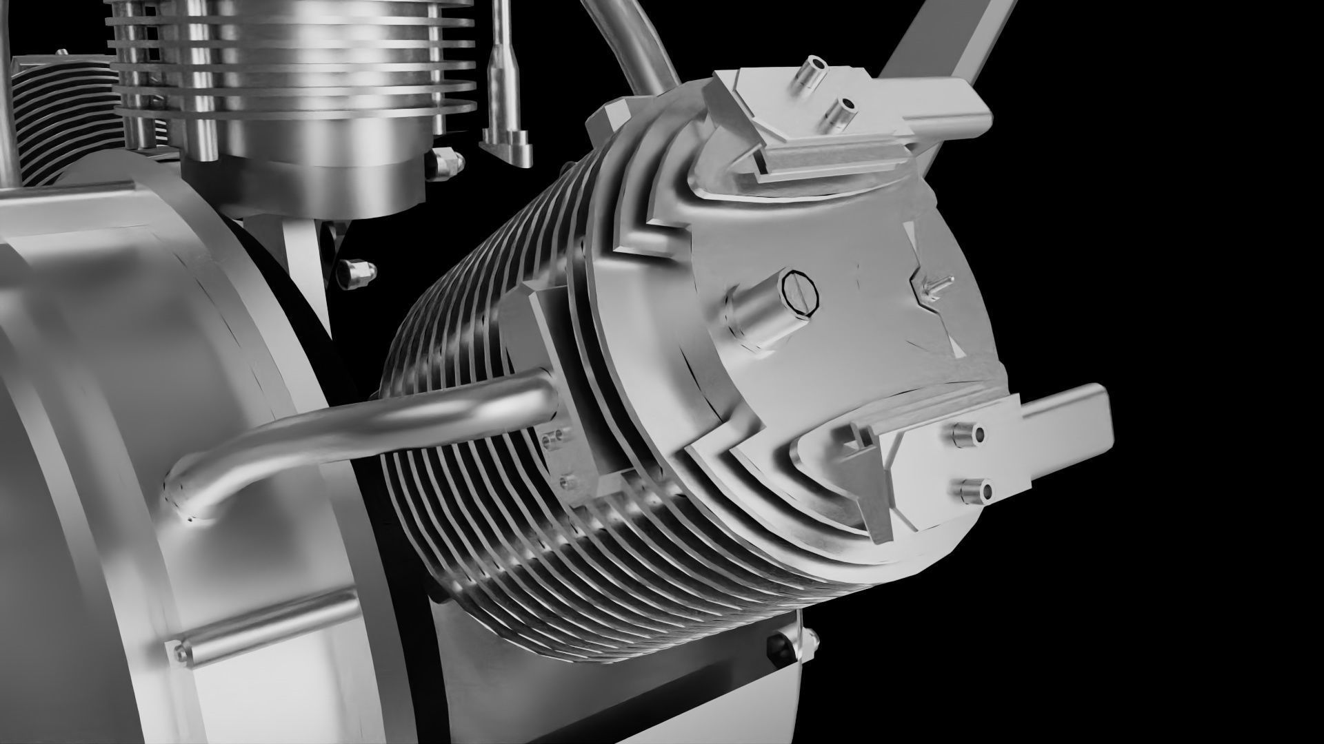 Inline six-cylinder engine 3D model | CGTrader