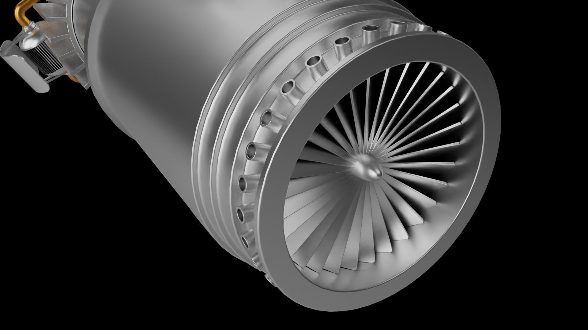 Aircraft turbine engine 3D model 3D printable | CGTrader