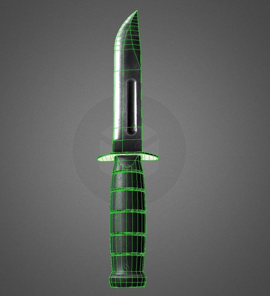3D model Combat Knife FBX - 2048px VR / AR / low-poly | CGTrader
