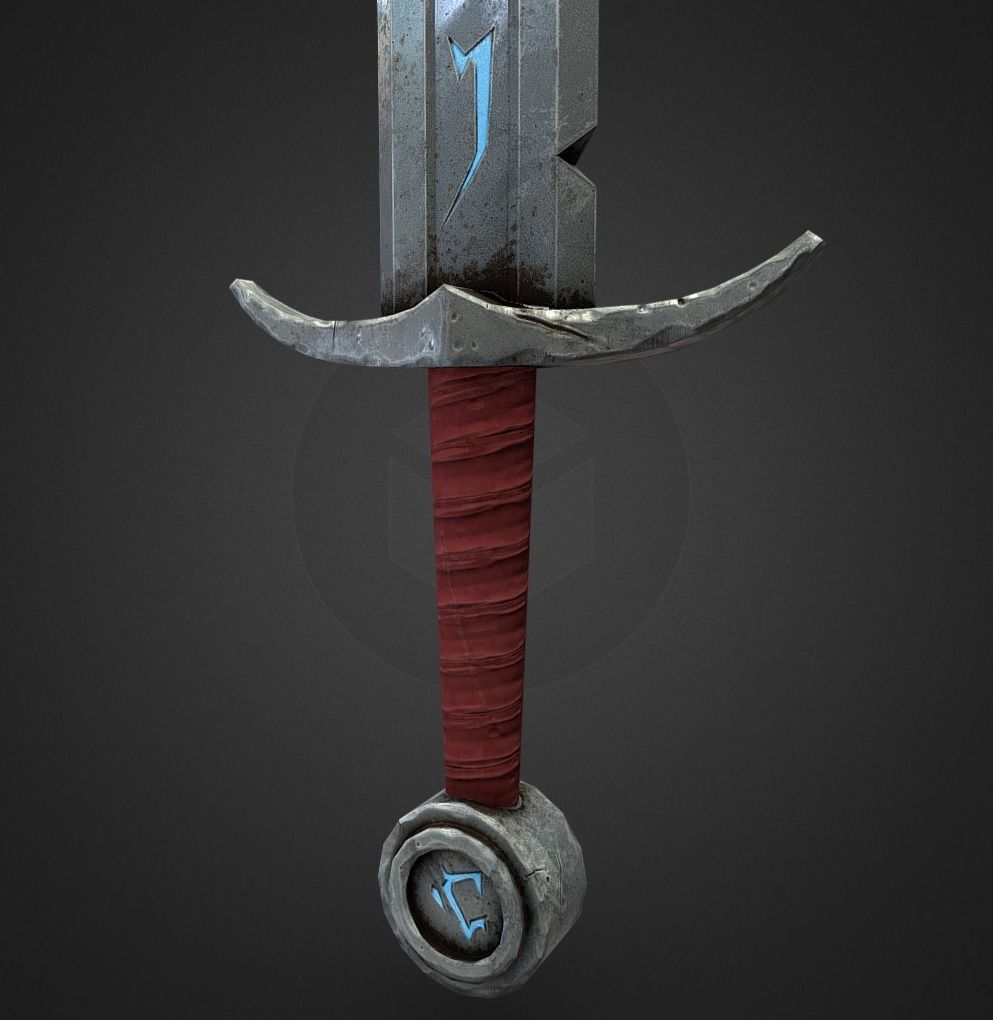 3D model Rune Sword FBX - 2048px VR / AR / low-poly | CGTrader