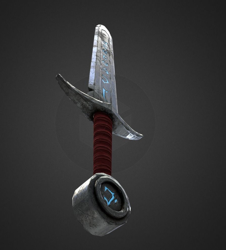 3D model Rune Sword FBX - 2048px VR / AR / low-poly | CGTrader