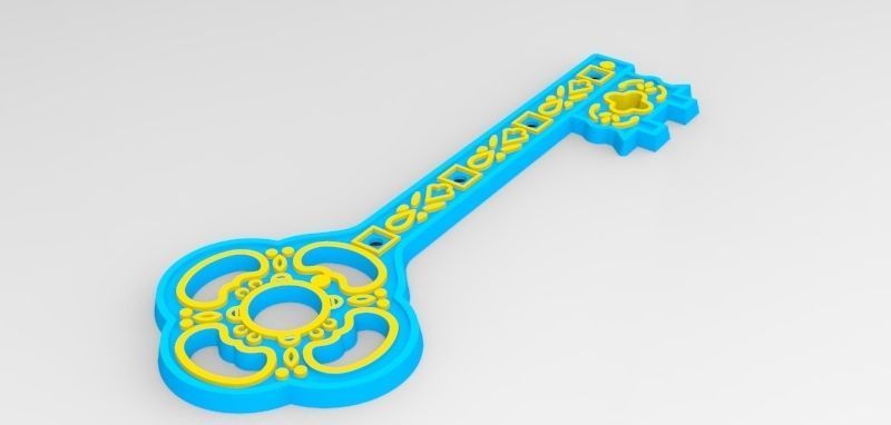 Luxury Decorative Key 3D model 3D printable | CGTrader