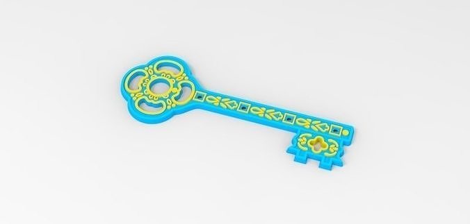 Luxury Decorative Key 3D model 3D printable | CGTrader