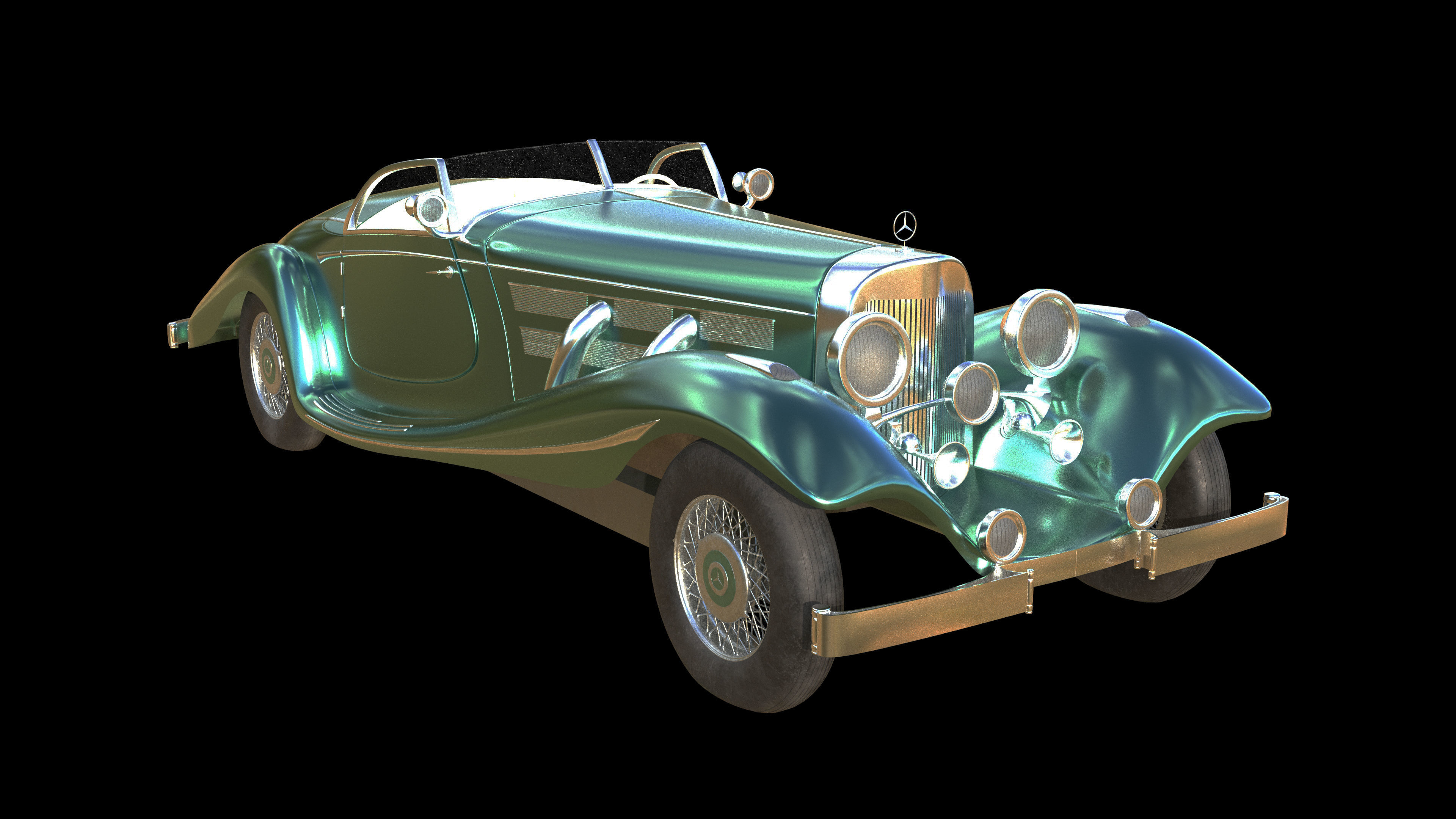 New Mercedes-Benz 540K 3D model | CGTrader