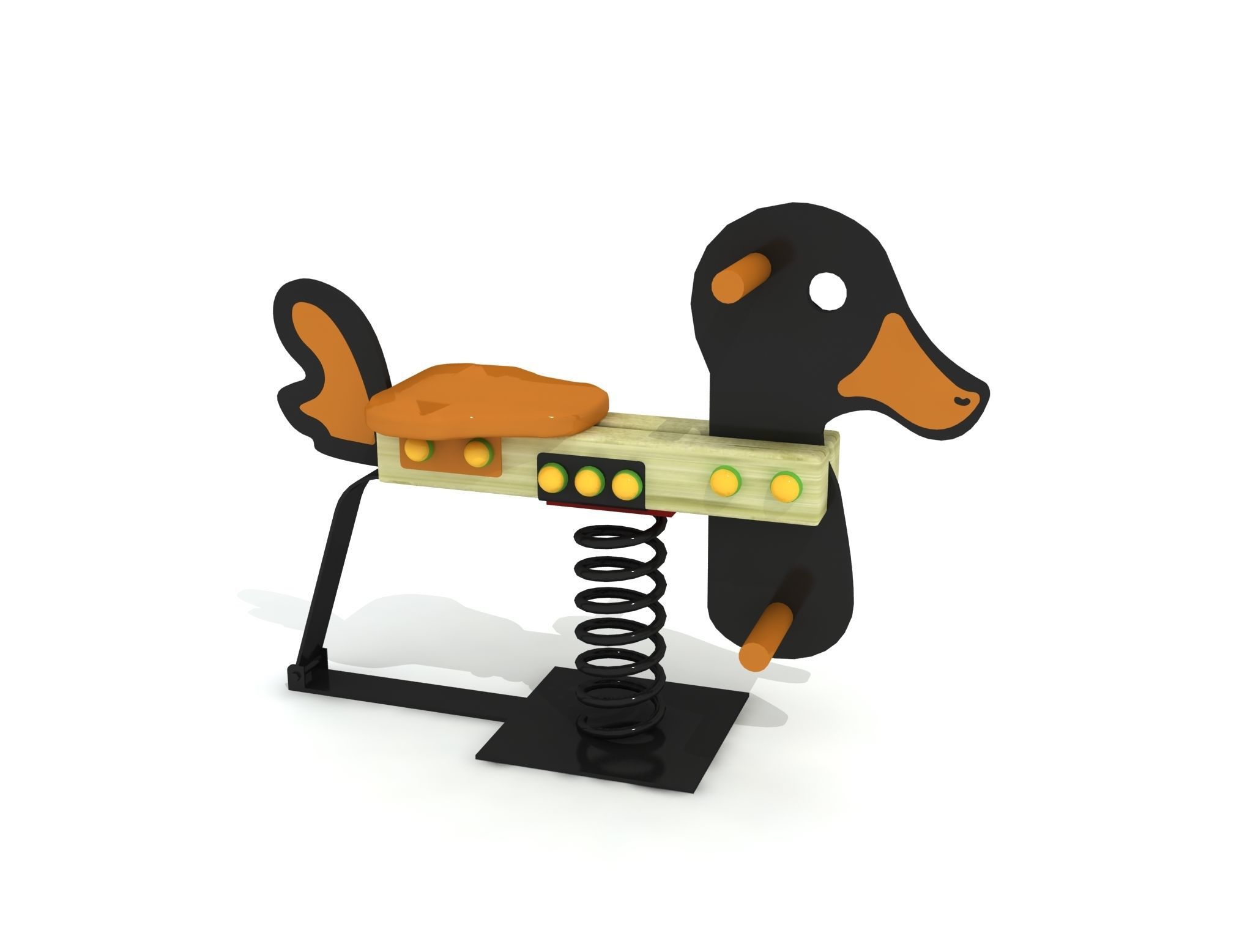 Kids Game Play Equipment 009 Wood Duck Rocker 3D model | CGTrader