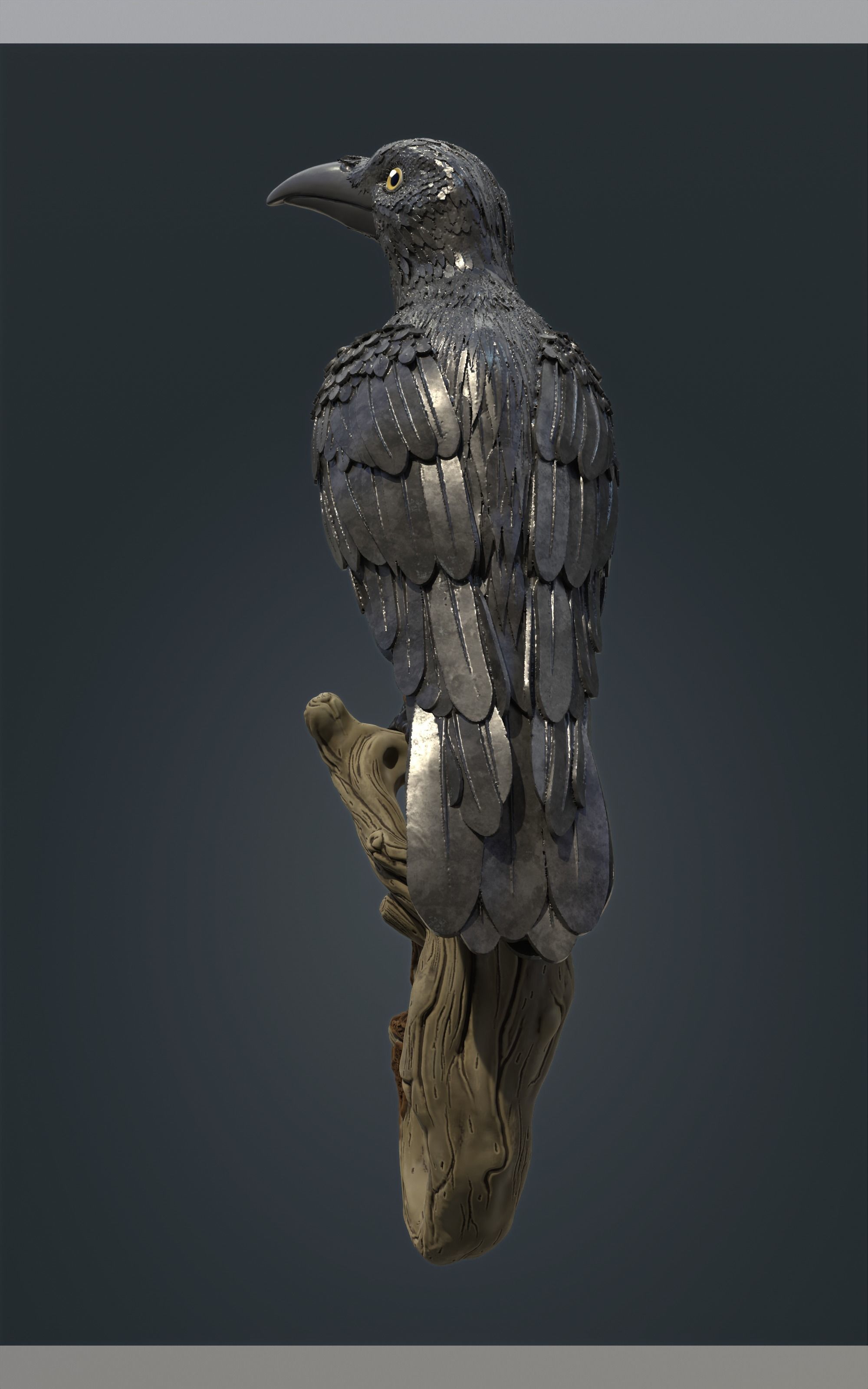 crow raven 3D model 3D printable | CGTrader