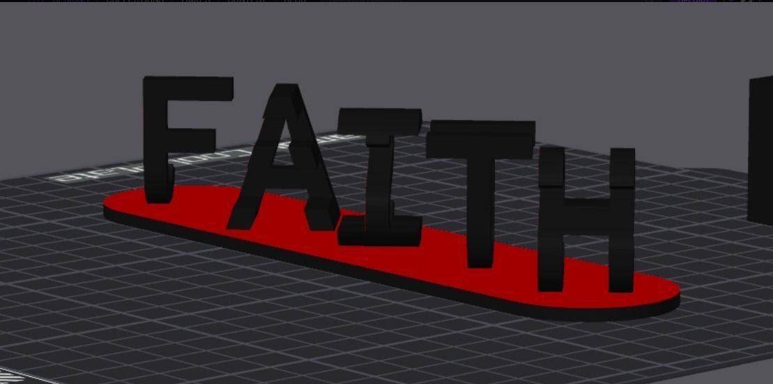 Jesus Faith Multicolor Ambigram 3D model 3D printable | CGTrader