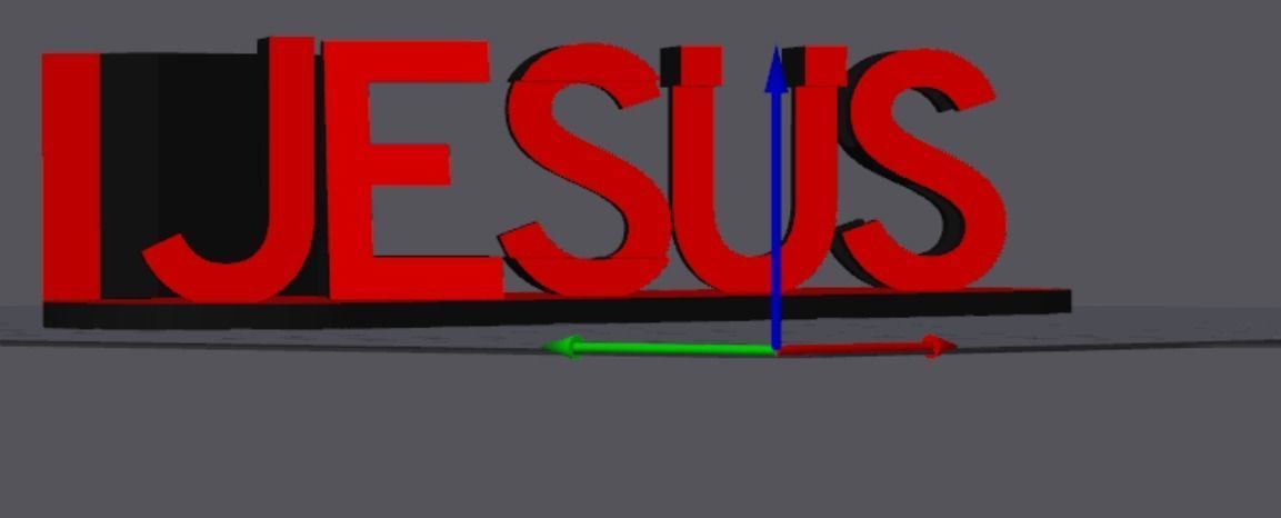 Jesus Faith Multicolor Ambigram 3D model 3D printable | CGTrader