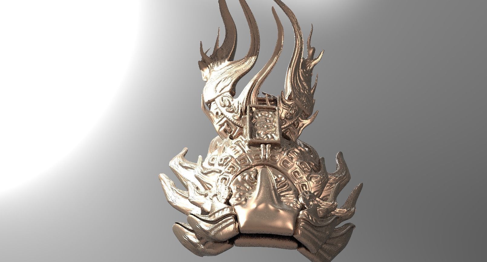 Aztec Crown statue 3 3D model | CGTrader