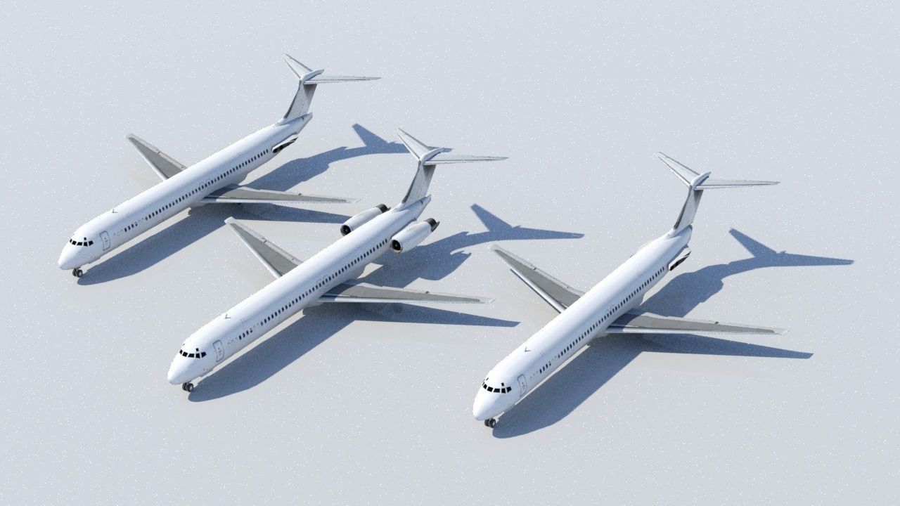 3D model McDonnell Douglas MD80 scrapyard Low Poly VR / AR / low-poly | CGTrader