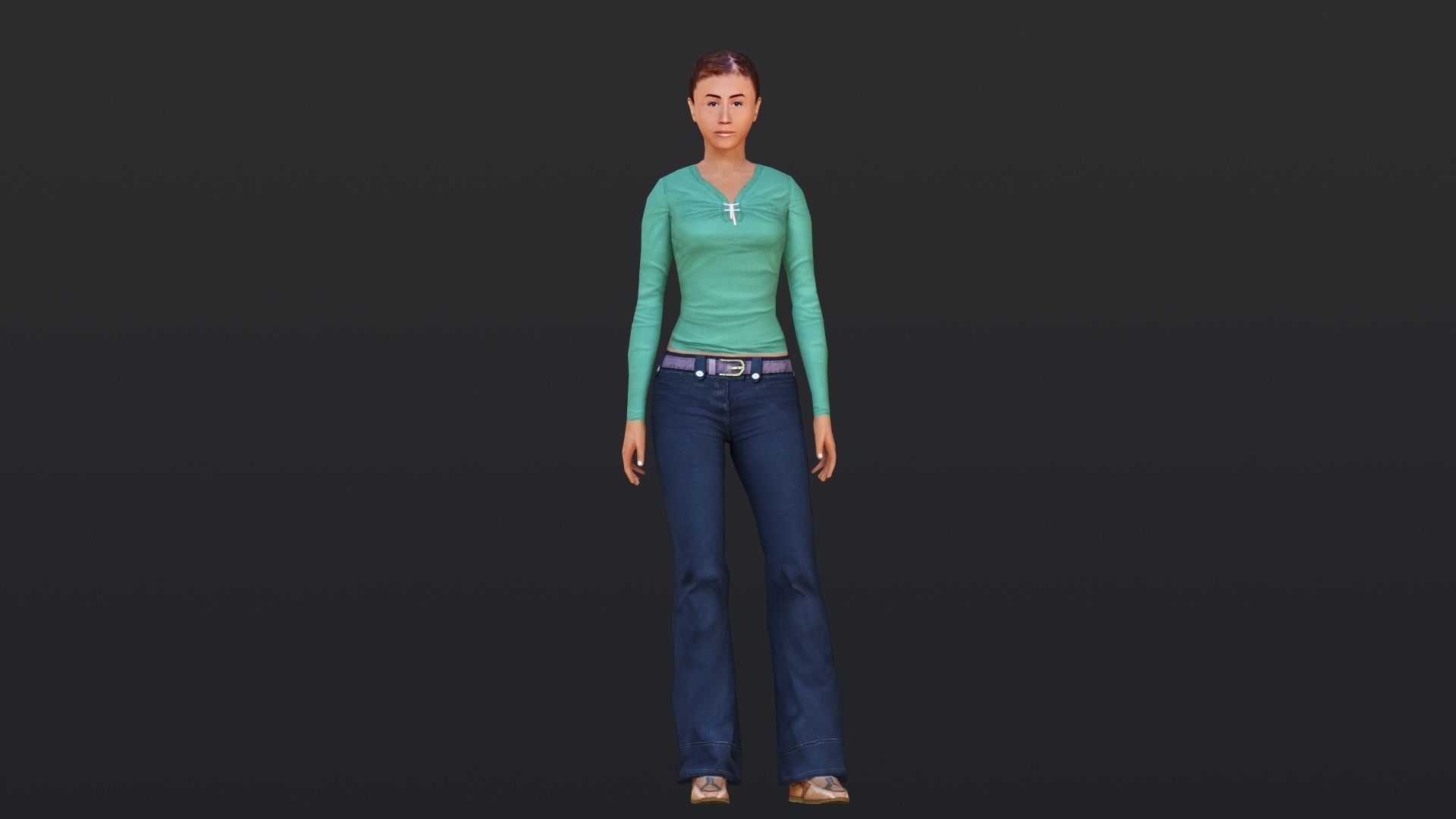 3D model Woman 35 With 52 Animations 32 Morphs VR / AR / low-poly ...