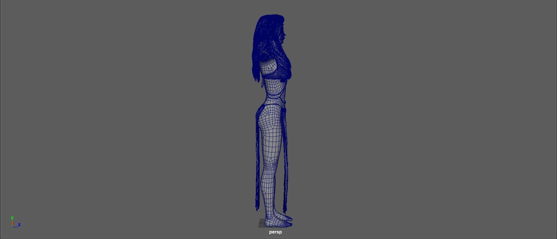Realistic female free VR / AR / low-poly 3D model animated rigged ...