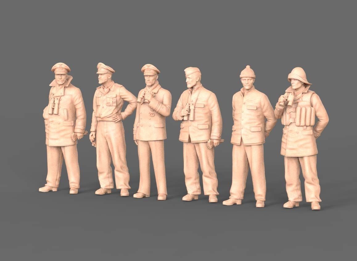 GERMAN sailors U-BOAT ww2 3D model 3D printable | CGTrader