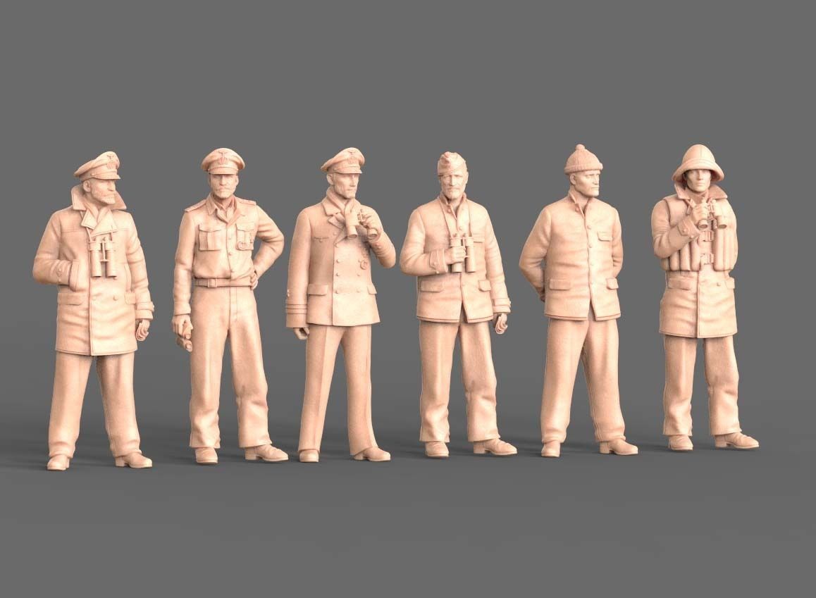 GERMAN sailors U-BOAT ww2 3D model 3D printable | CGTrader