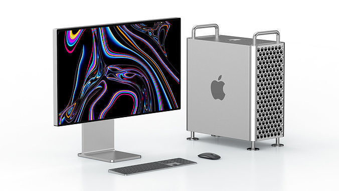 Apple Mac Pro M2 and Display XDR 3D model | CGTrader
