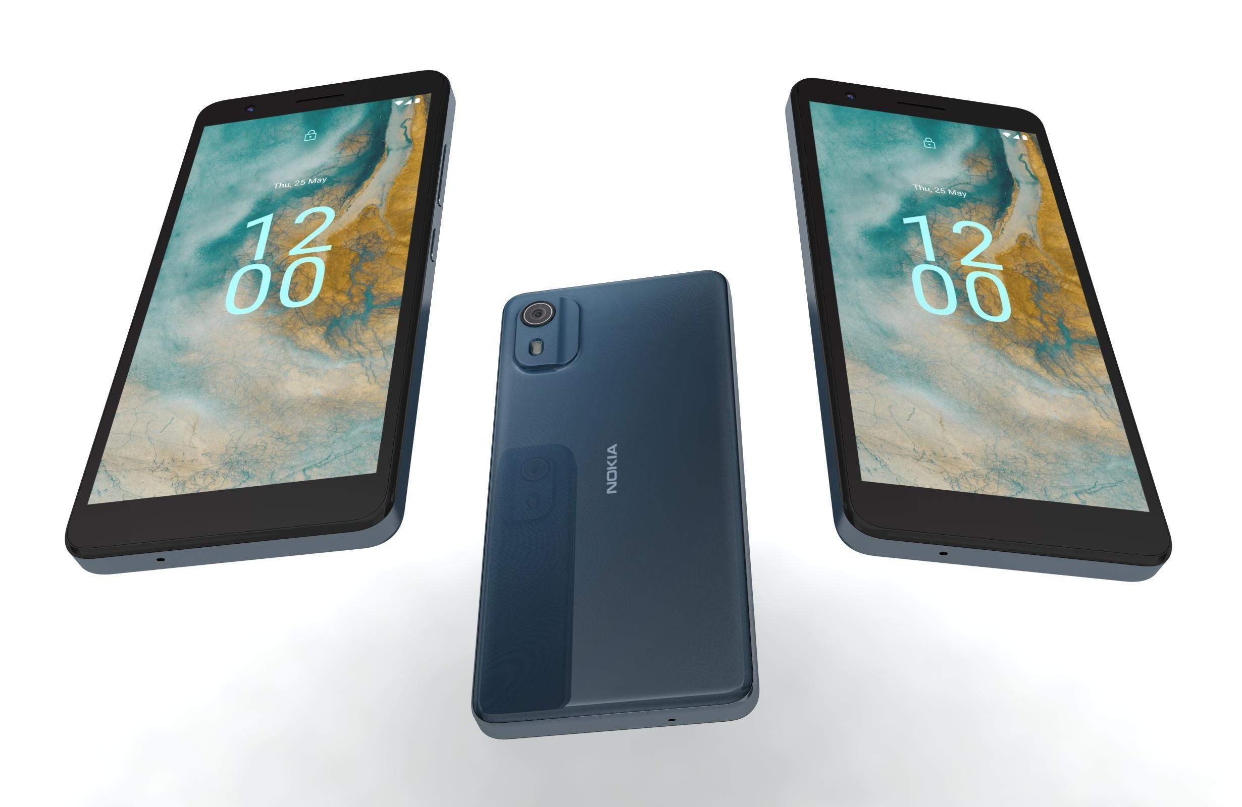 3D model Nokia C02 Dark Cyan VR / AR / low-poly | CGTrader