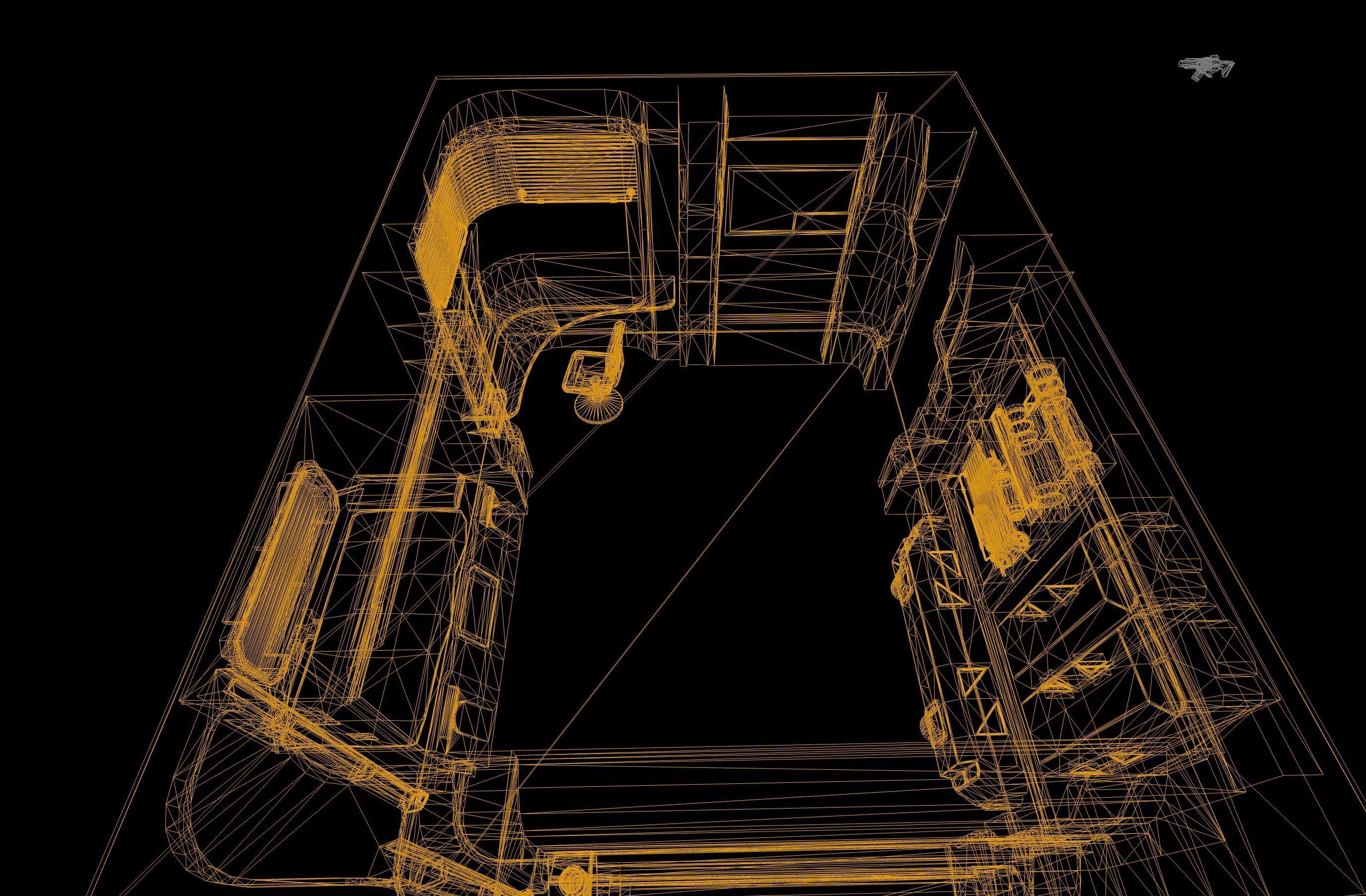 3D model Futuristic chamber Sci-fi simulation Cyber realm High-tech ...