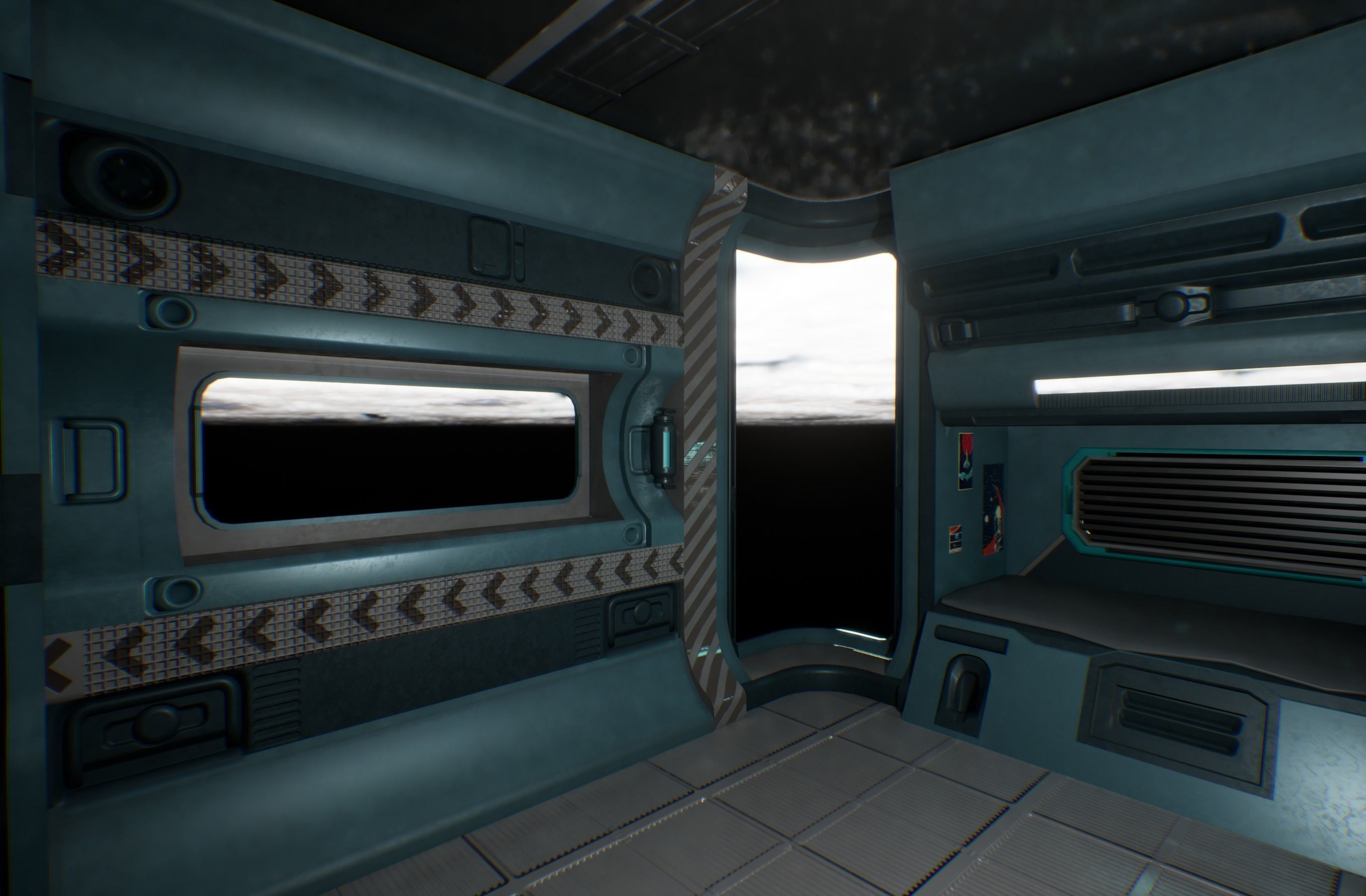 3D model Futuristic chamber Sci-fi simulation Cyber realm High-tech ...