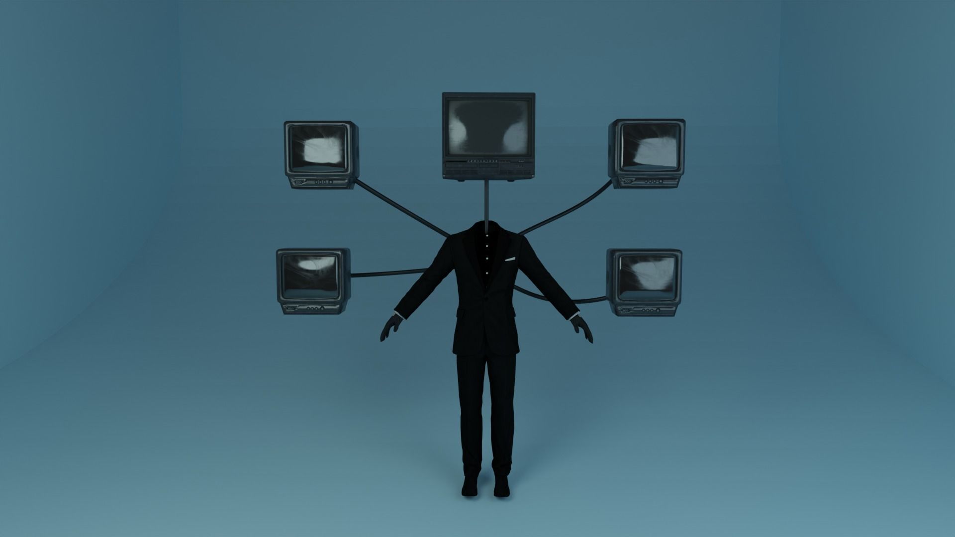 skibidi toilet TVs man 3D model rigged | CGTrader