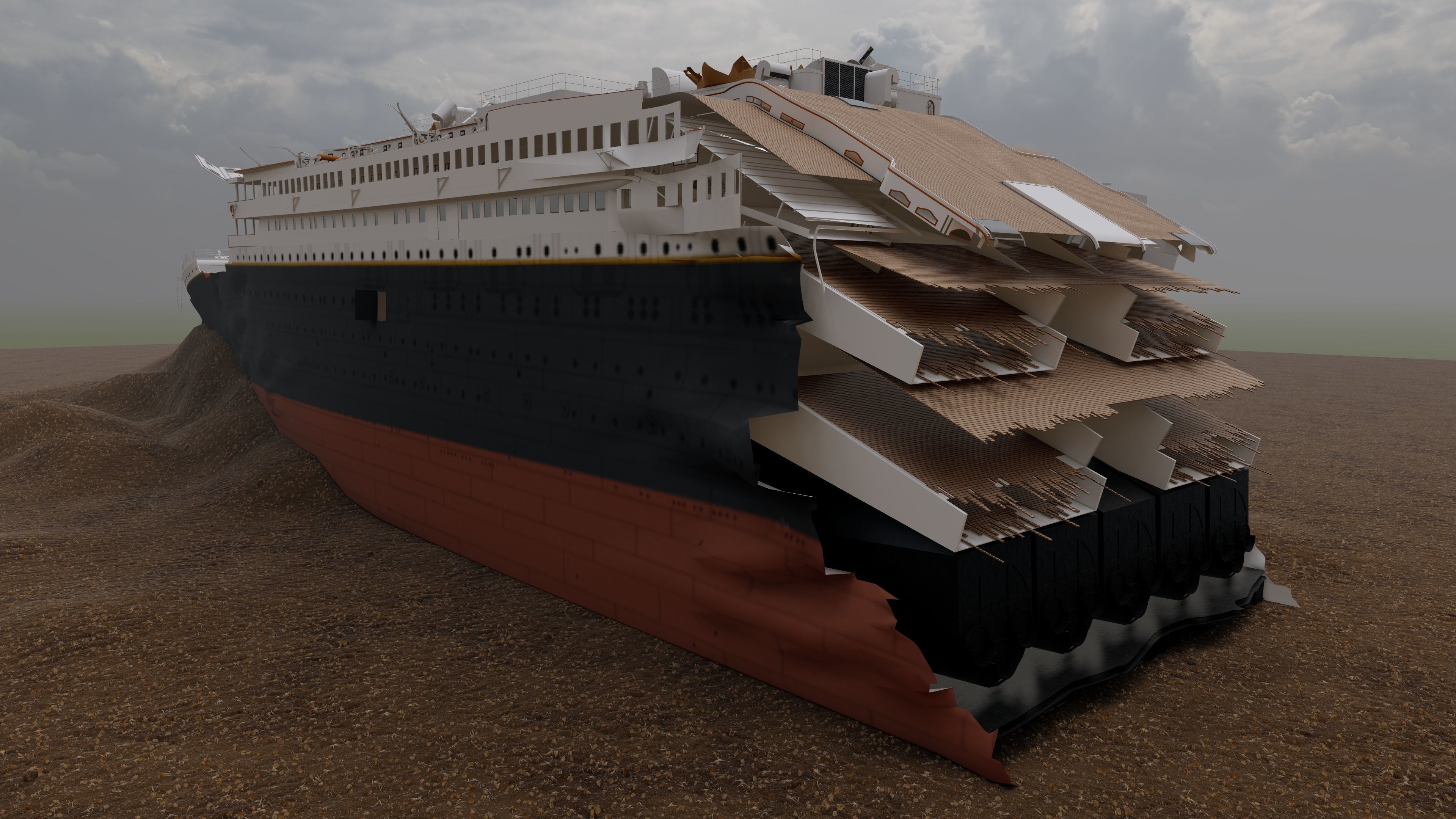 RMS Titanic Wreck 3D model | CGTrader