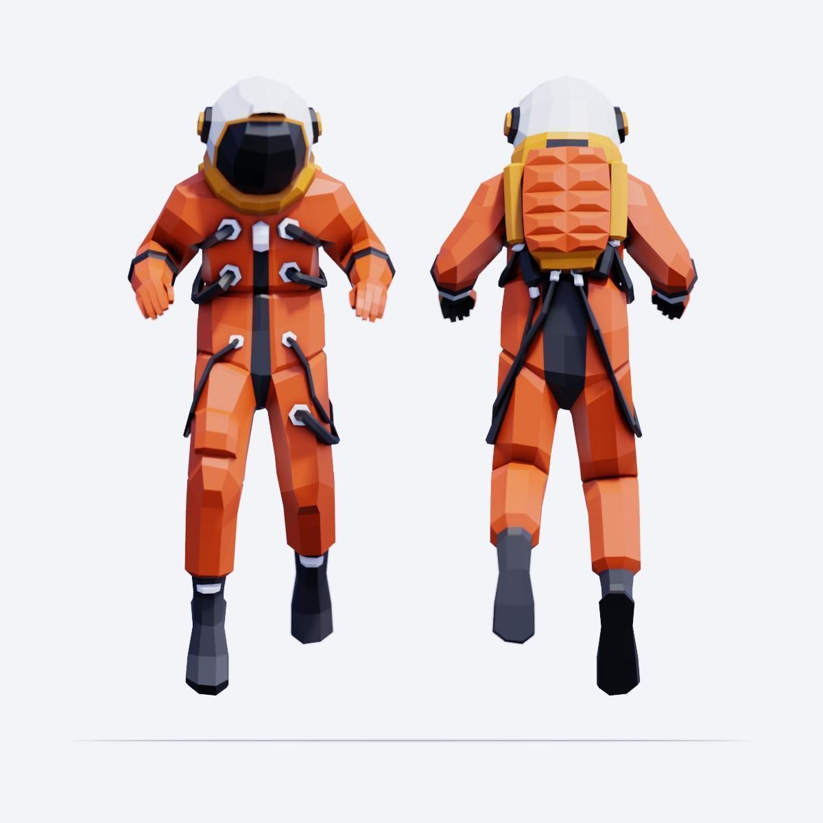 3D model Astronauts Pack - Animated and Rigged VR / AR / low-poly ...