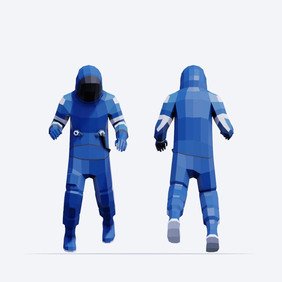 3D model Astronauts Pack - Animated and Rigged VR / AR / low-poly ...