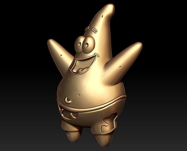 Patrick Star printable 3D sterling 3D model 3D printable | CGTrader