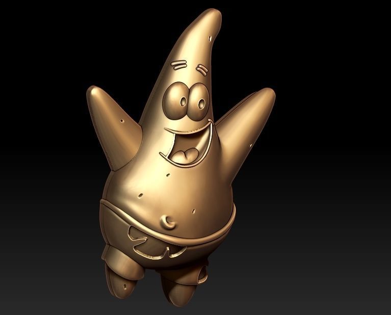 Patrick Star printable 3D sterling 3D model 3D printable | CGTrader