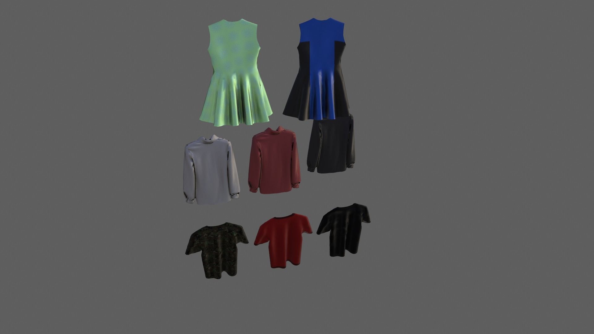 Shirt tshirt and dress 3D model | CGTrader