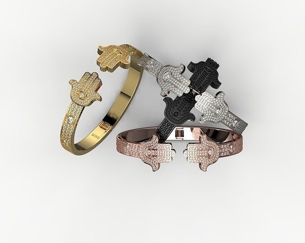 Hamsa Bracelet 3D model 3D printable | CGTrader