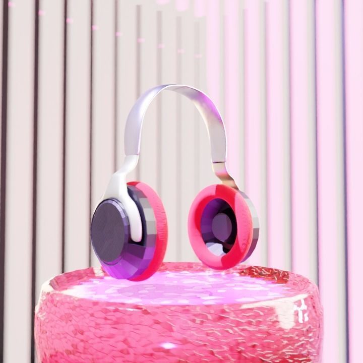 3D model 3d Headphone Product Full Animated Scene Blender VR / AR / low ...