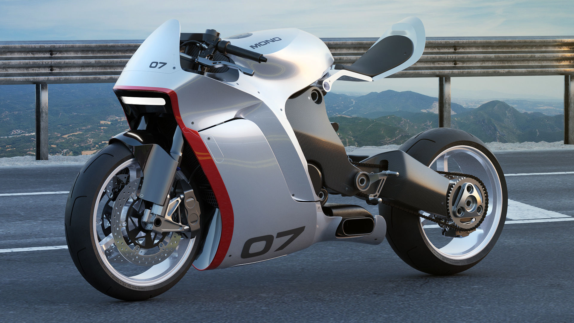 Concept Motorcycle Mono Racr 3D model | CGTrader