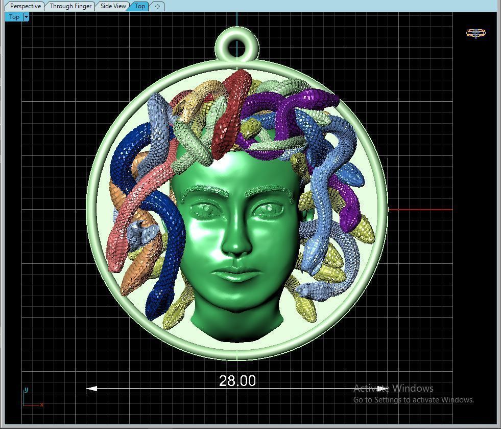 Medusa face 01 3D model 3D printable | CGTrader